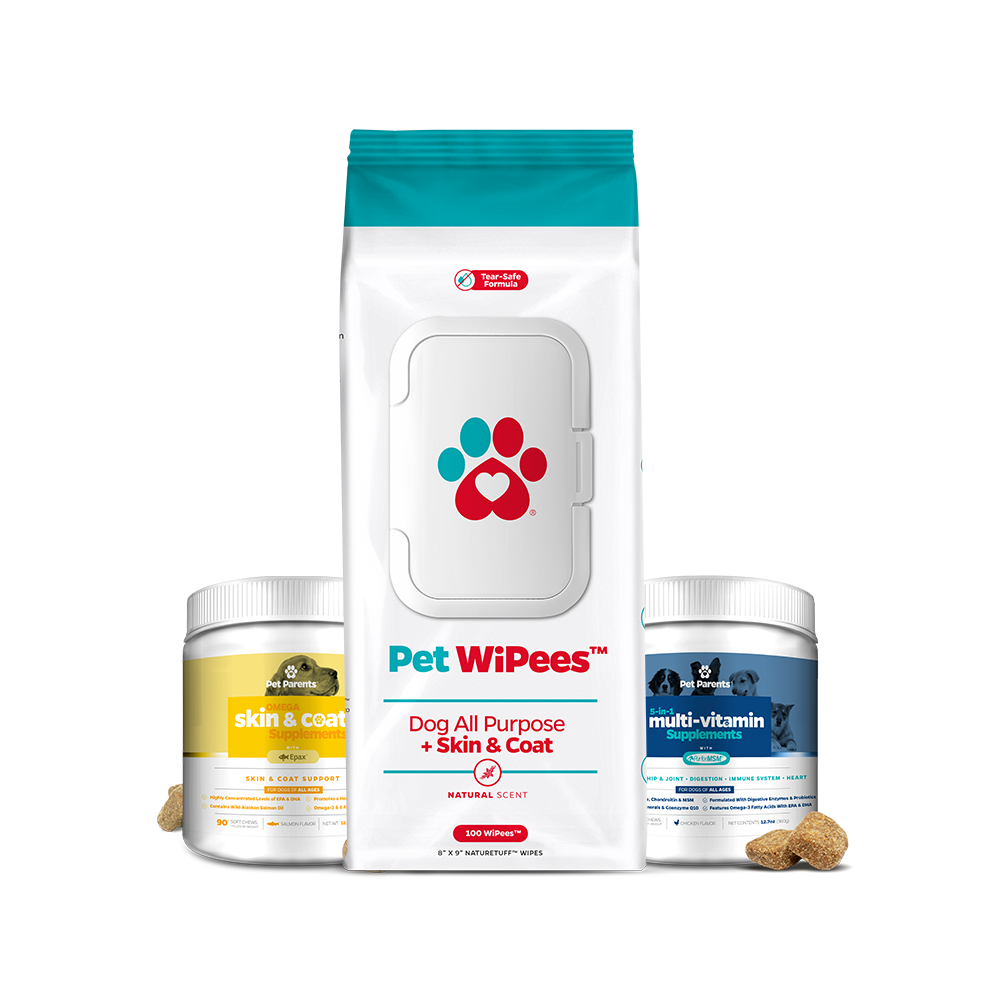Pet WiPees™ Dog Wipes All Purpose + Skin & Coat | Dog Grooming Wipes